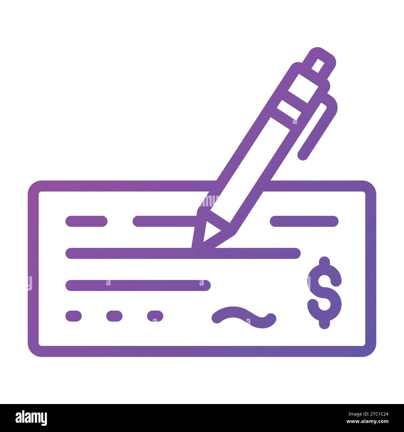 Receipt and pen Stock Vector Images - Alamy