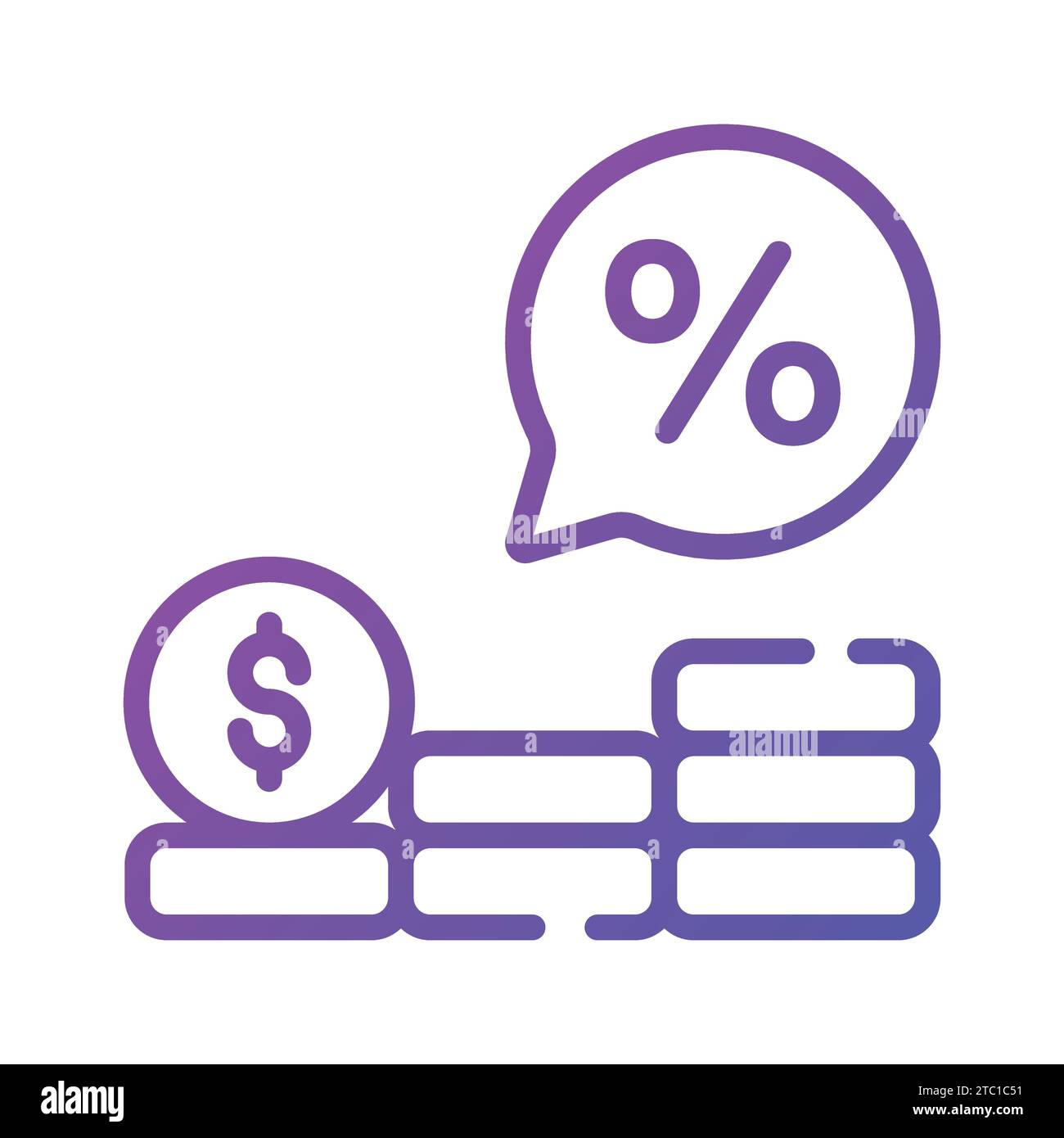 Check this well designed icon of interest rate, isolated on white ...