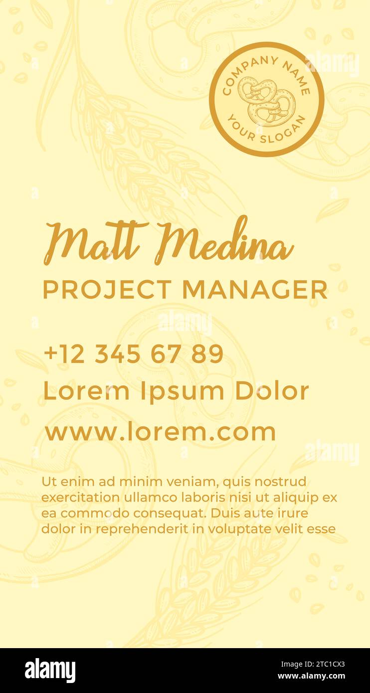 Employee visiting card Stock Vector Images - Alamy