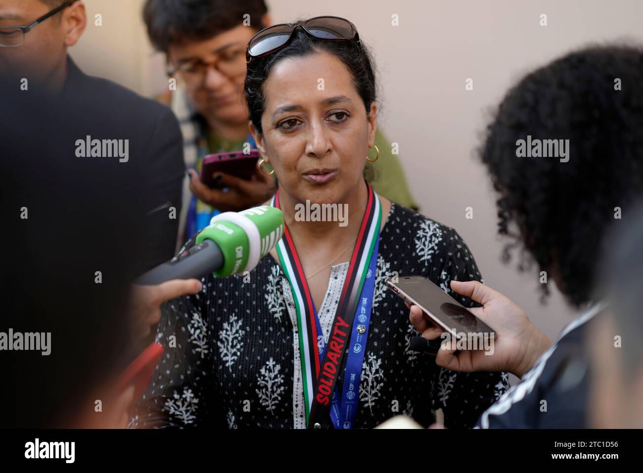 Rachel Cleetus, the Union of Concerned Scientists, speaks to members of ...