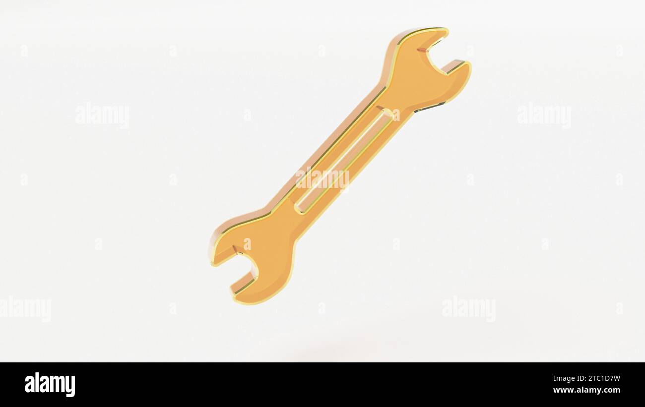 Color glass wrench plumb intro 3d render Stock Photo - Alamy