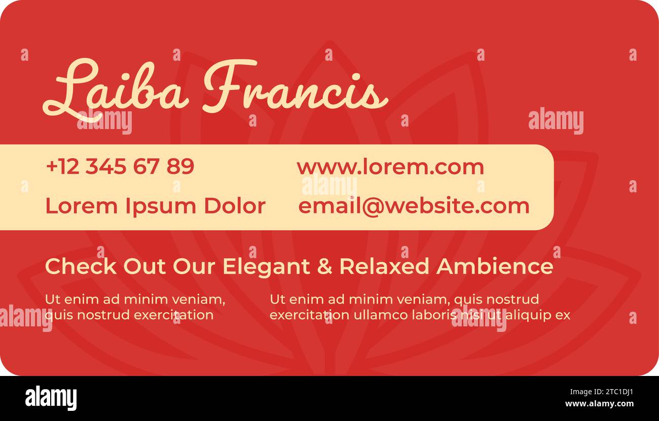 Spa salon business visiting card, promo banner Stock Vector Image & Art ...