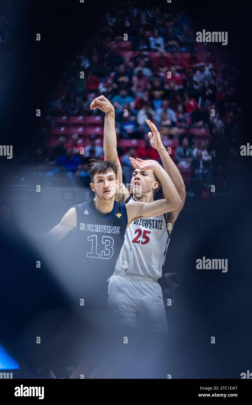 SAN DIEGO, CA - DECEMBER 09: San Diego State forward Elijah Saunders ...