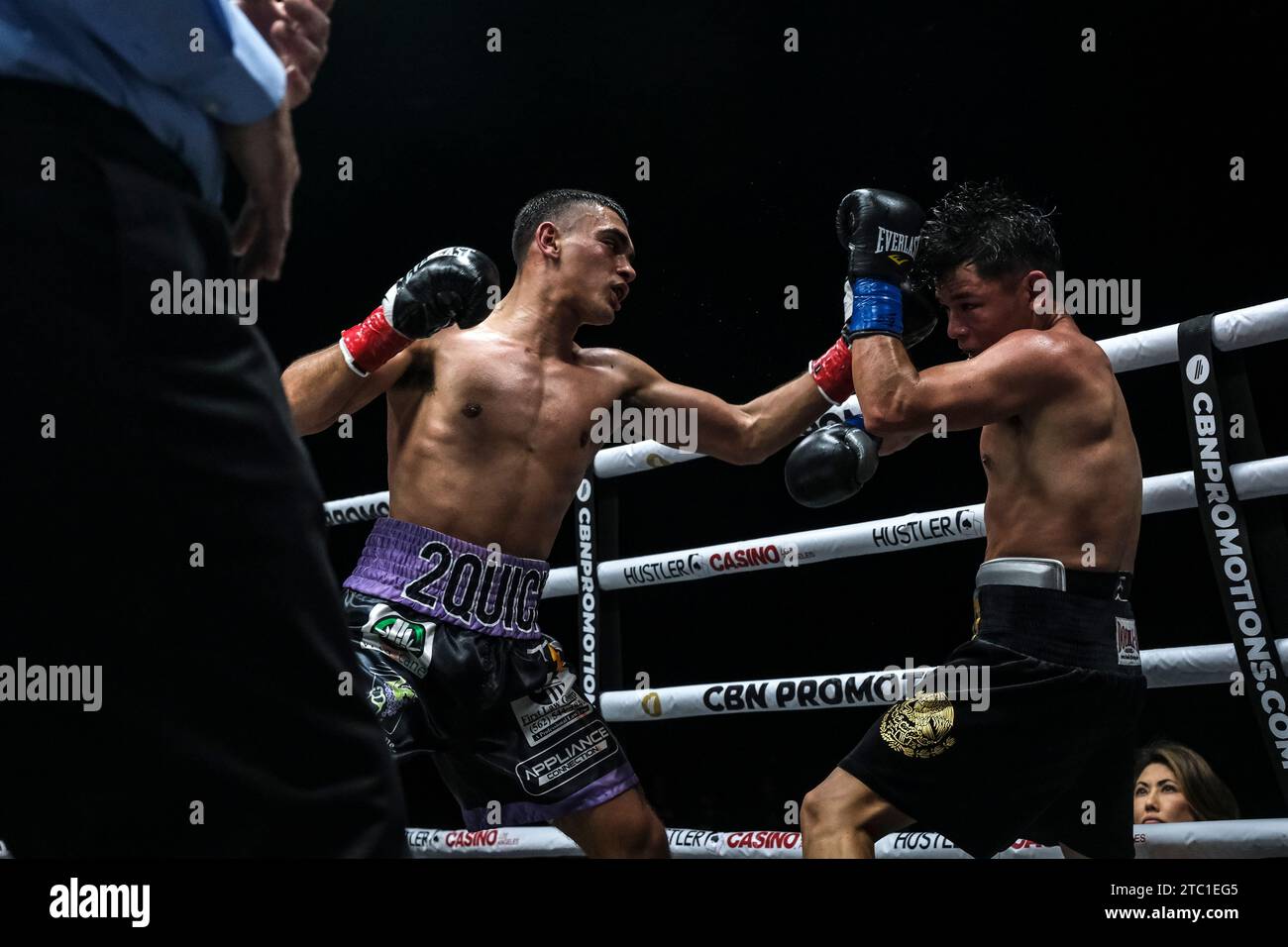 Long Beach, California, USA. 9th Dec, 2023. Action between Anthony Cuba ...