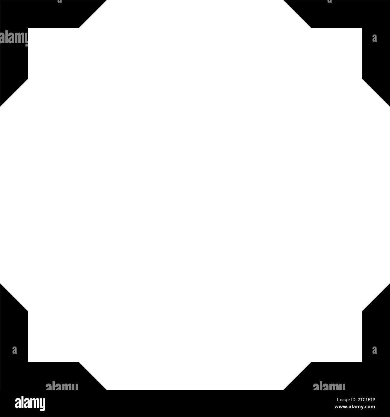 Camera frame viewfinder screen icon. Photo focus icon. Black square ...