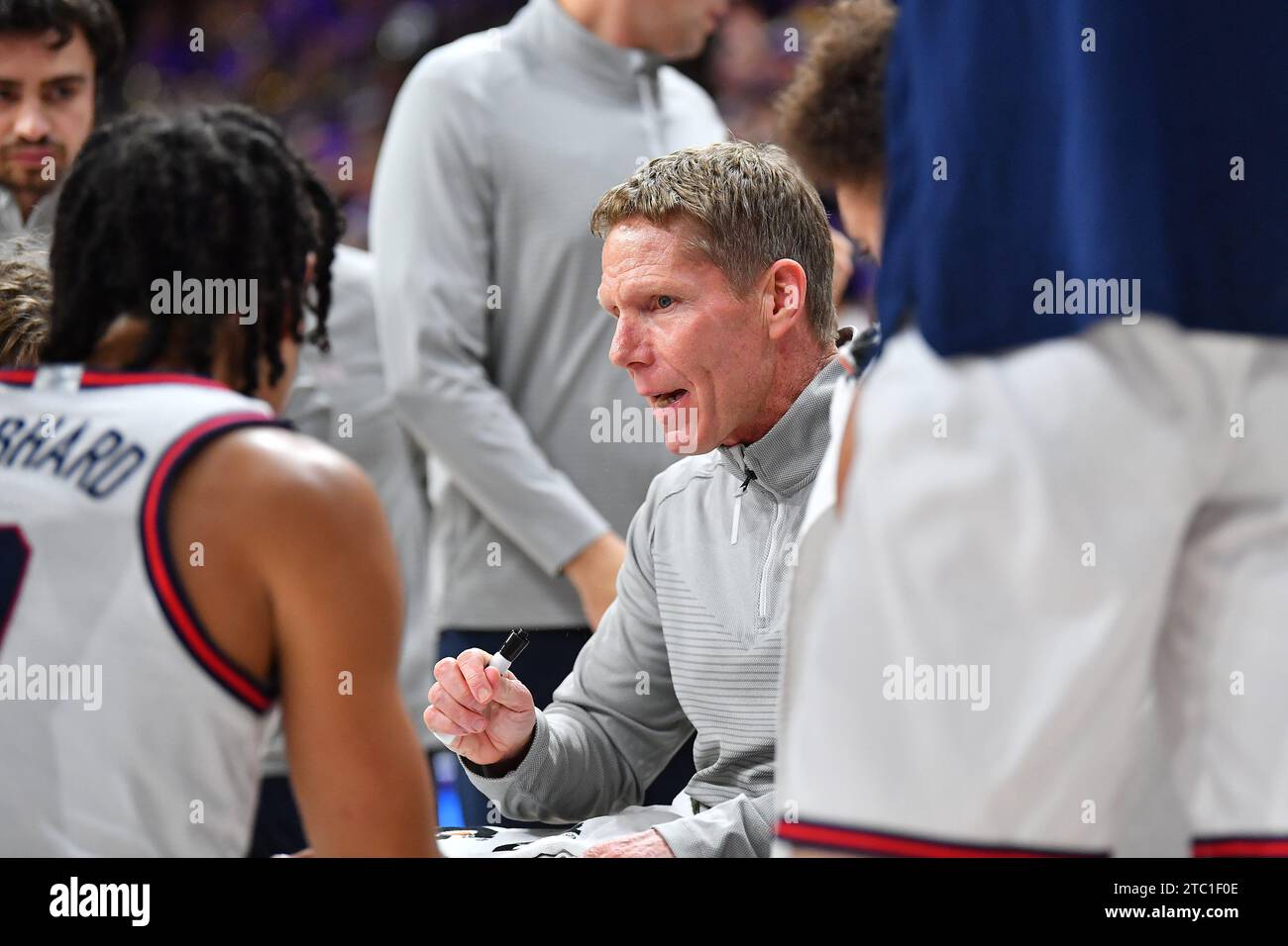 Seattle, WA, USA. 09th Dec, 2023. Gonzaga Head Coach Mark Few during a ...