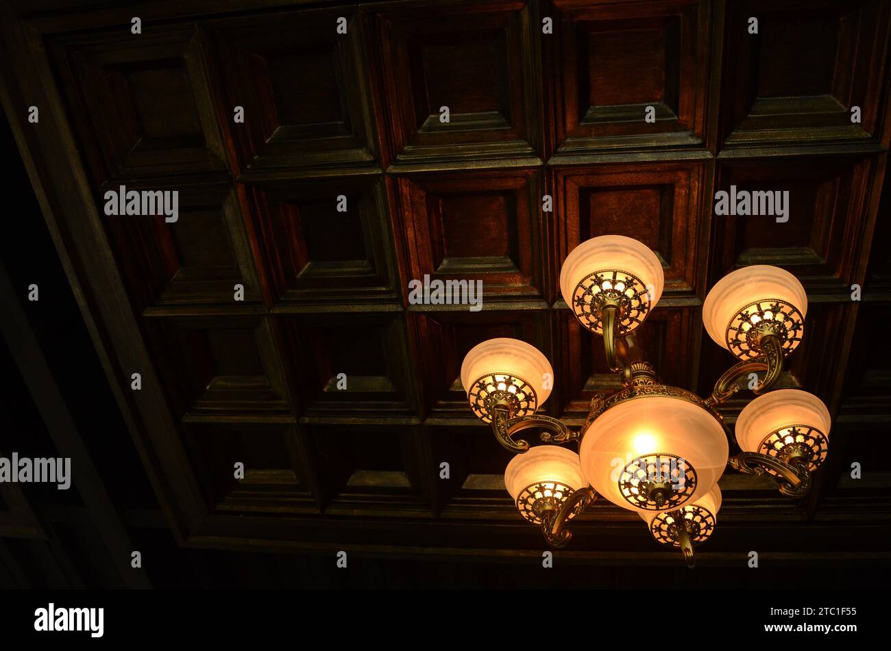 modern wooden roof pattern with luxury room with pendant lamp ...