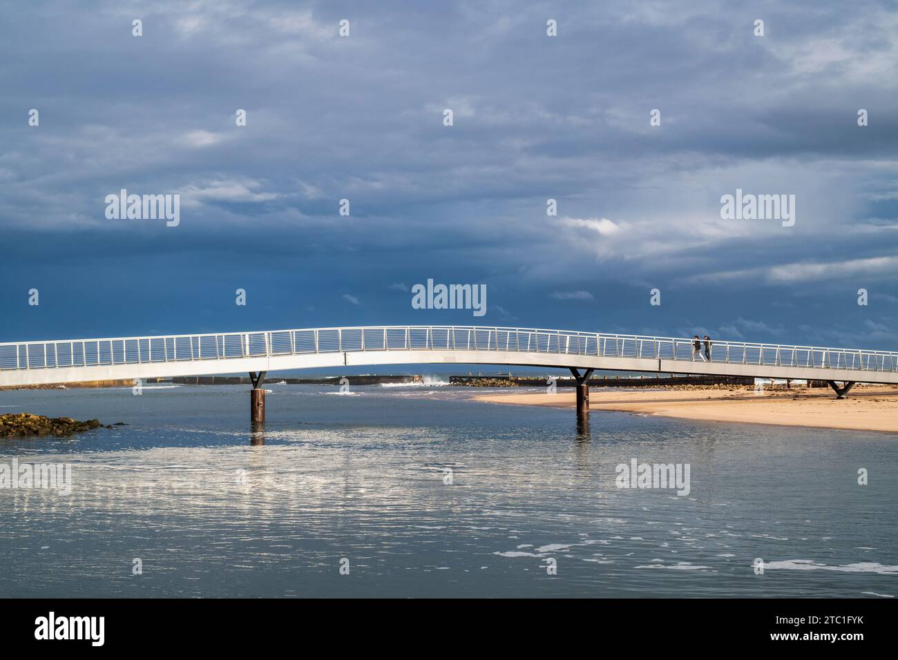 The footbridge over to east beach in the afternoon. Lossiemouth ...