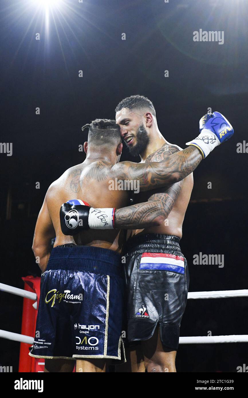 Paris, France. 09th Dec, 2023. Tony Yoka fighting against Ryad Merhi ...