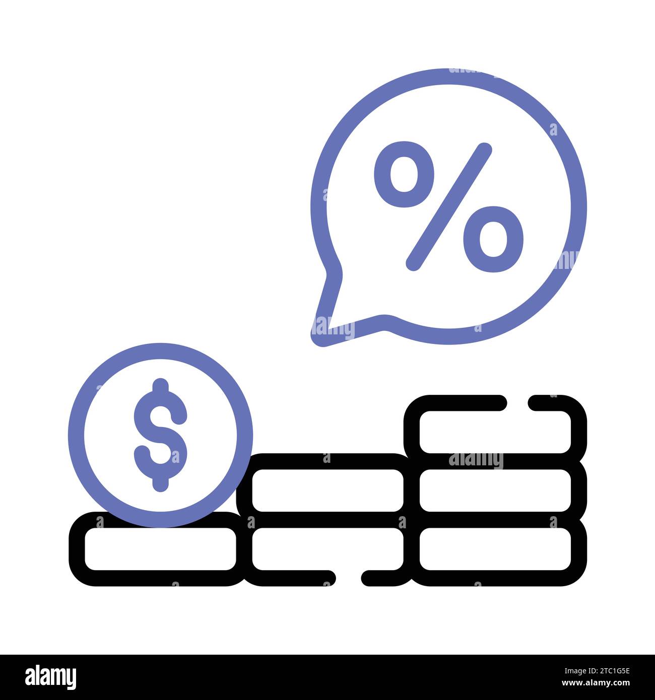 Check this well designed icon of interest rate, isolated on white ...