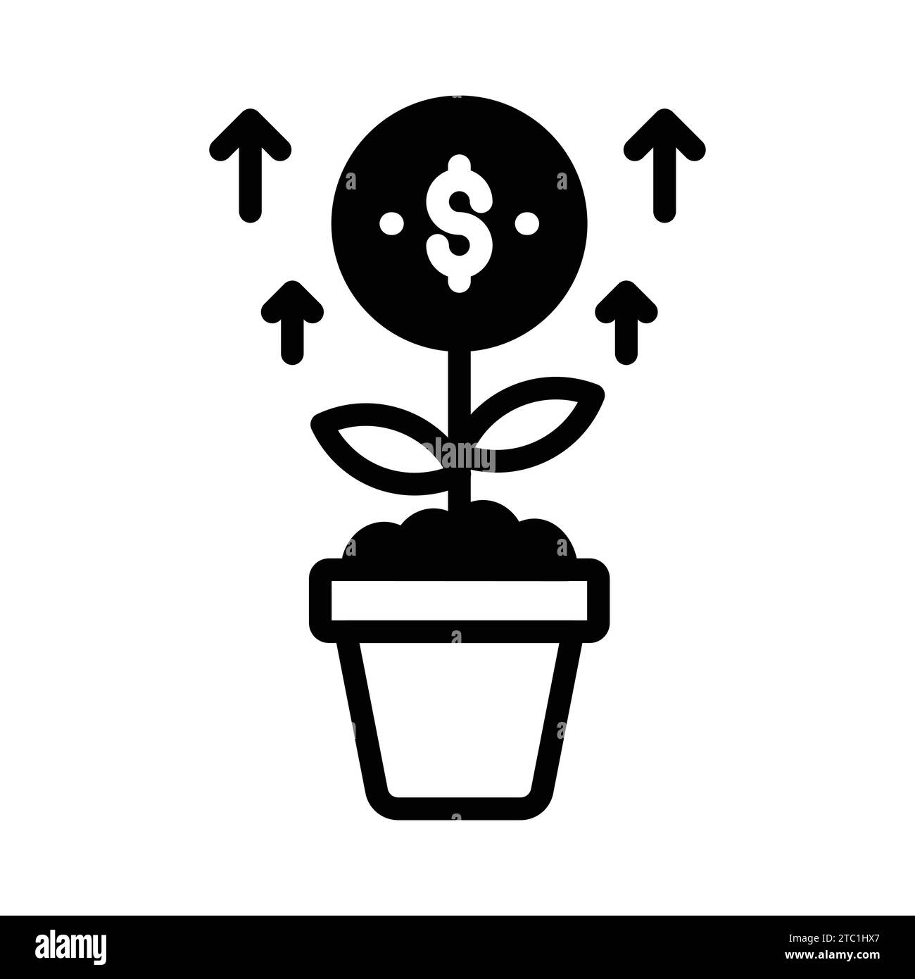 Grab this carefully crafted money plant vector, icon of business ...