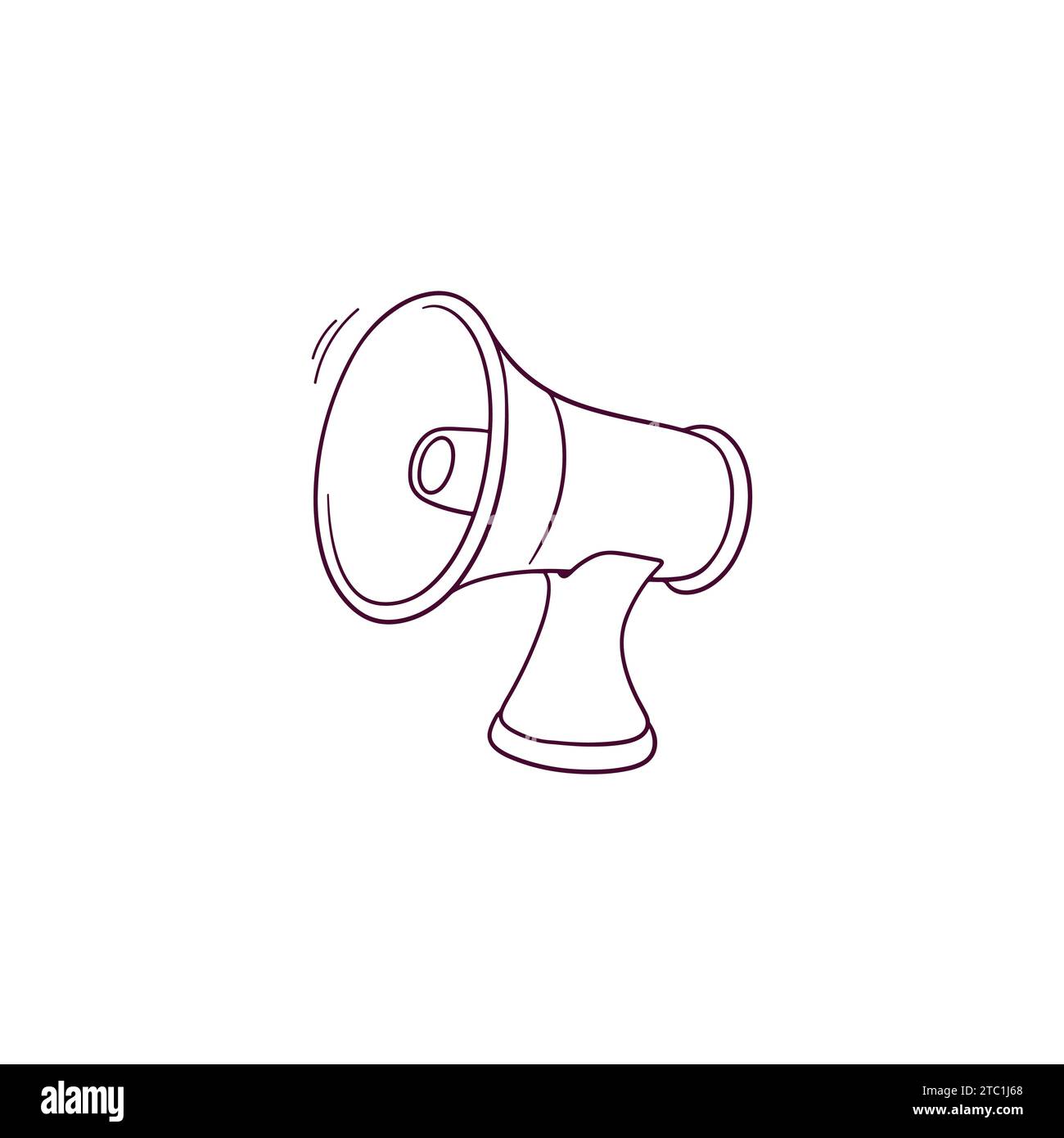 Hand Drawn illustration of loudspeaker icon. Doodle Vector Sketch Illustration Stock Vector ...
