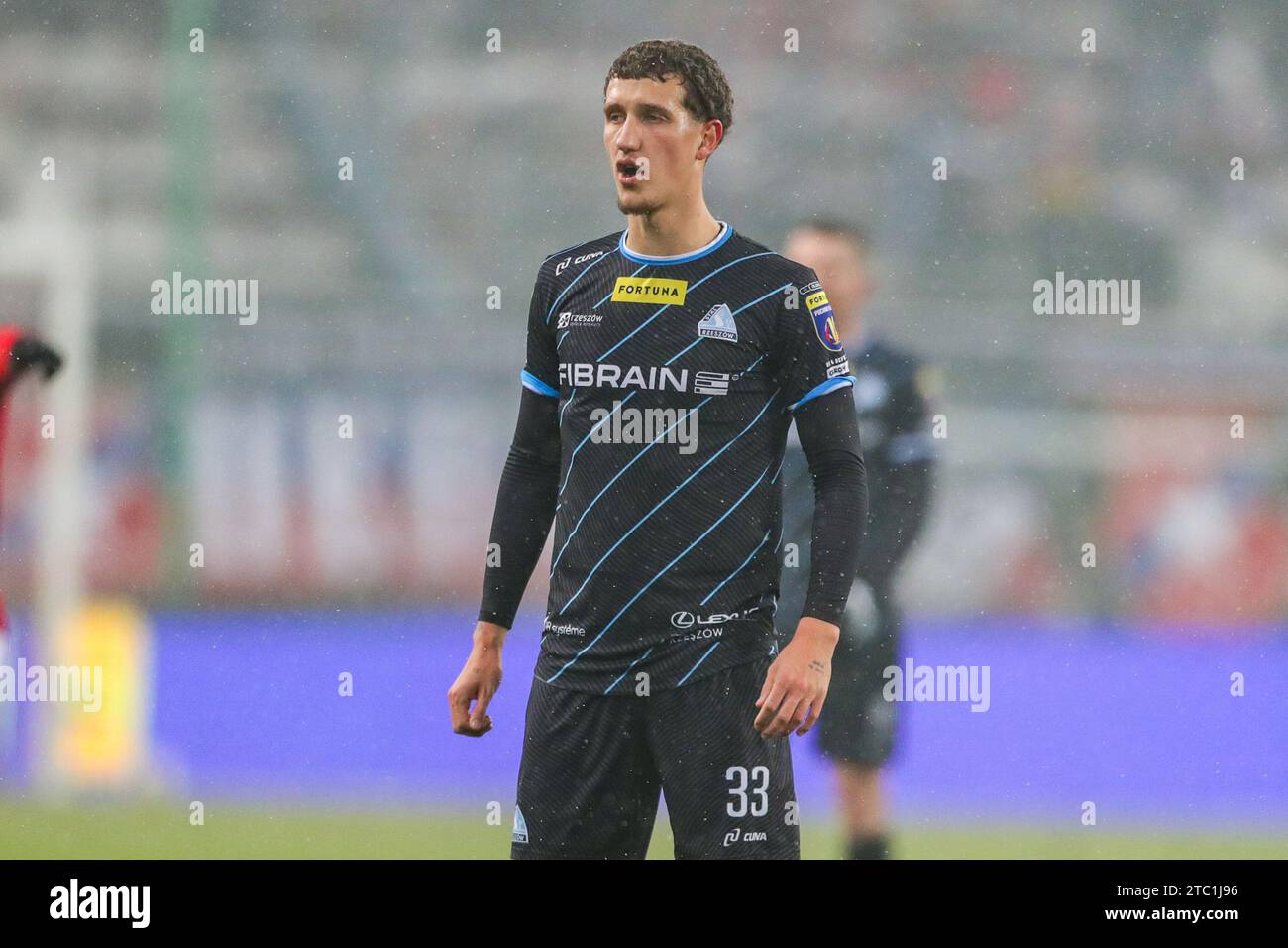 Krakow, Poland. 07th Dec, 2023. Adrian Bukowski of Stal Rzeszow seen in ...