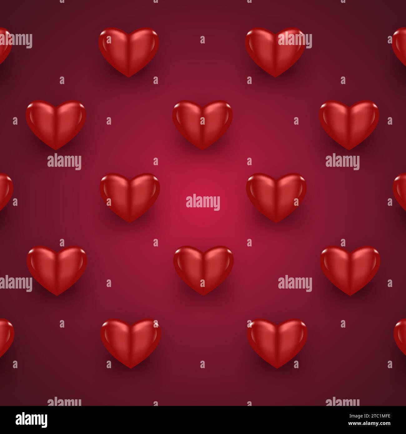 Red realistic heart on red background for Valentine's day celebration ...