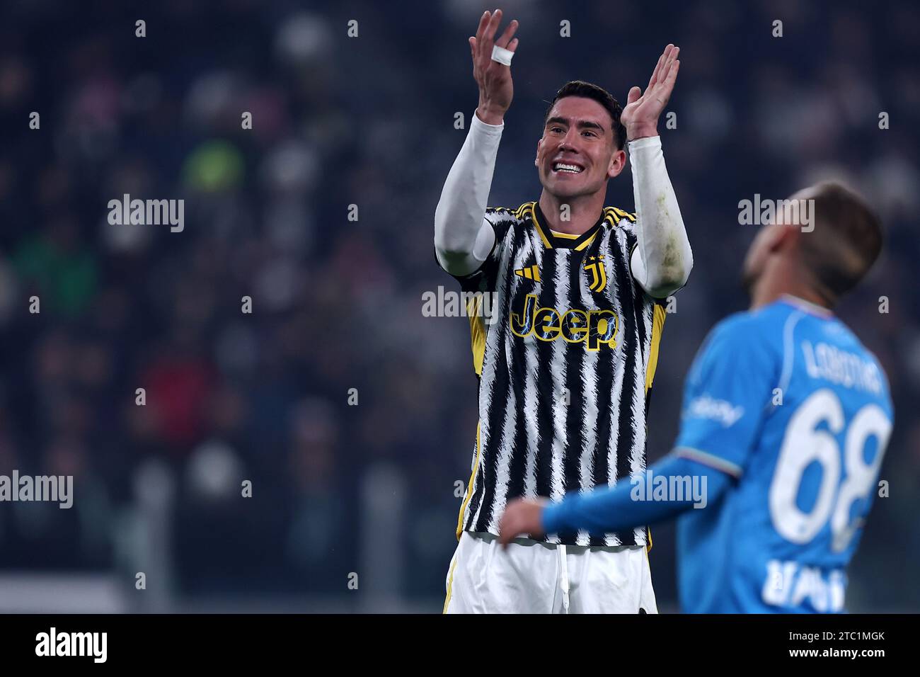 Dusan Vlahovic of Juventus Fc gestures during the Serie A match ...