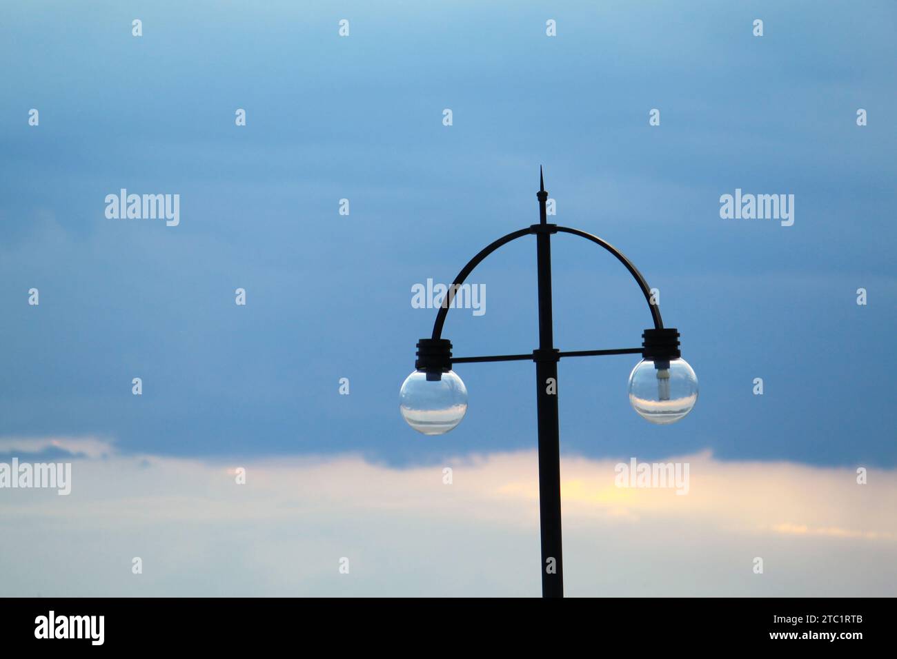 Street light on evening sky Stock Photo - Alamy