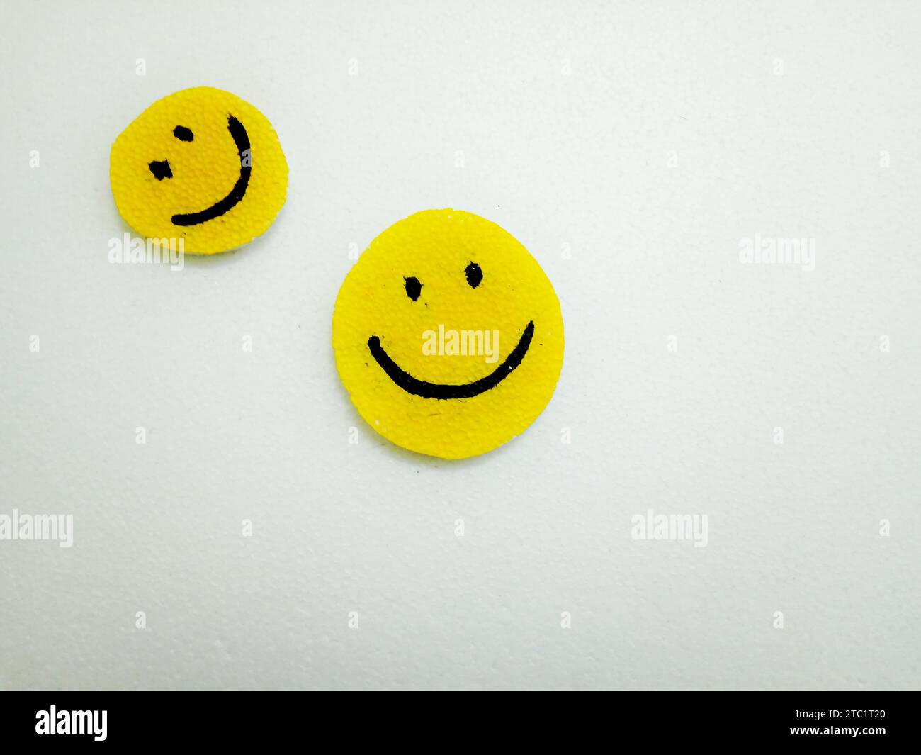 Crafted smiley face icons against white background. Happy, joy, smiling ...