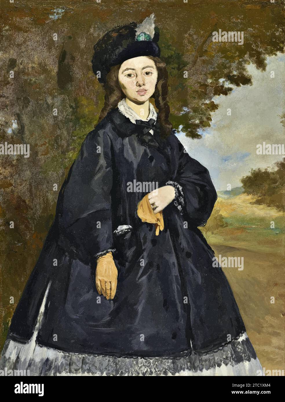 Edouard manet portrait Stock Vector Images - Alamy