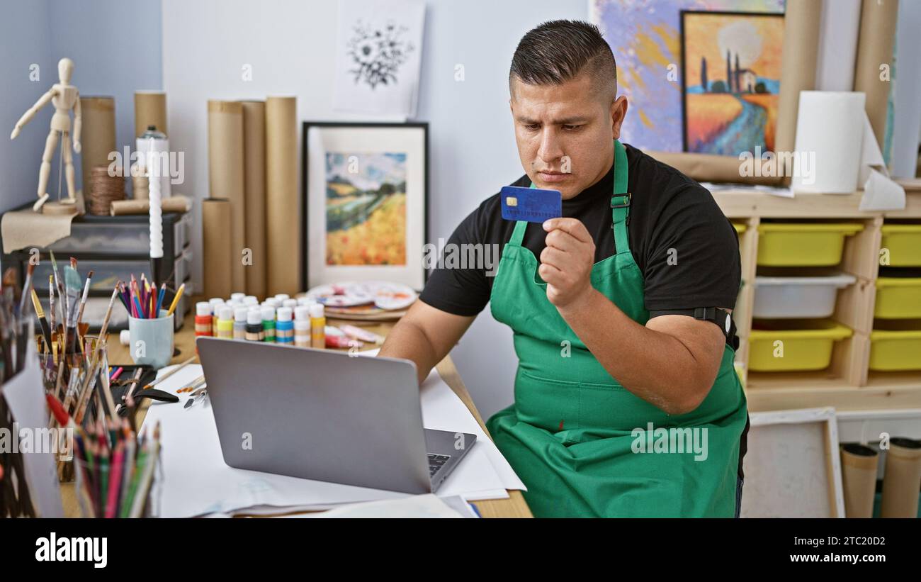 Hardworking Latin Artist Young Man Handling The Responsibilities Of