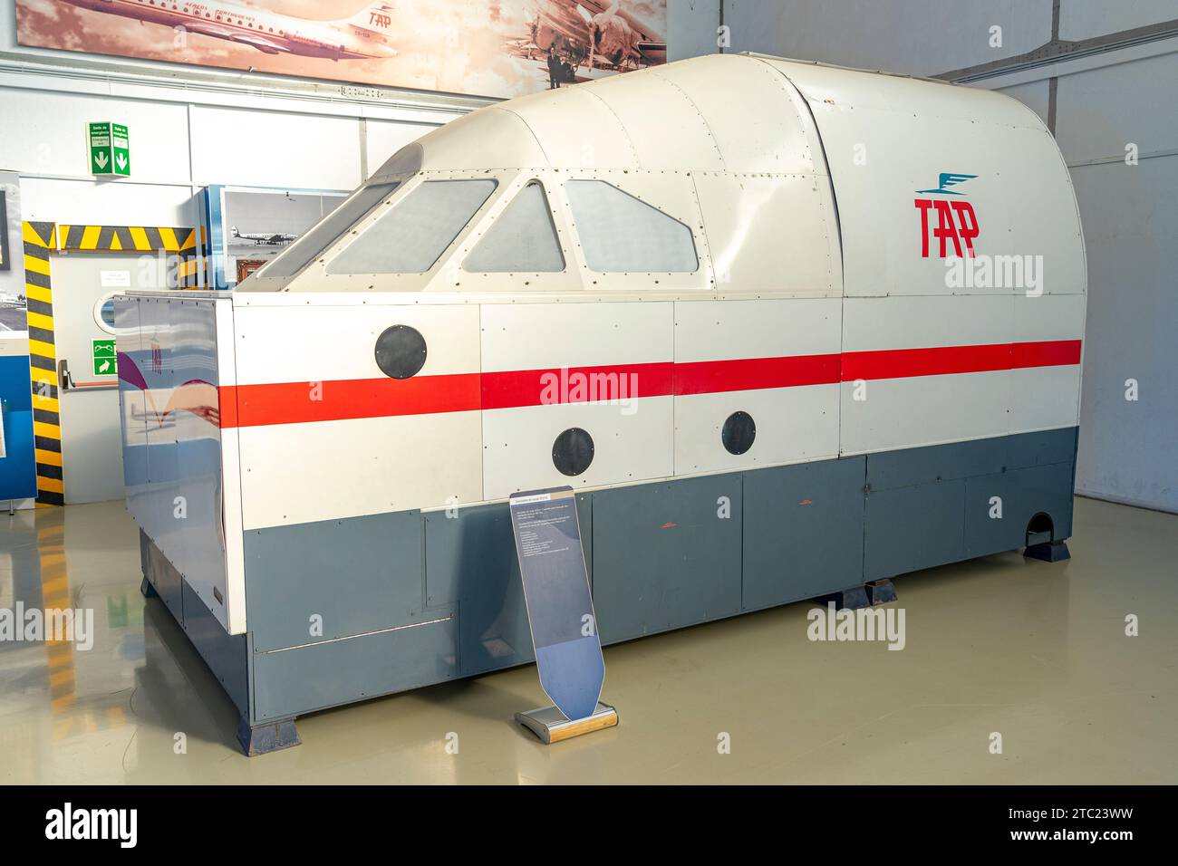 cabin of aviation simulator used in the 70 s by TAP airline Stock Photo ...