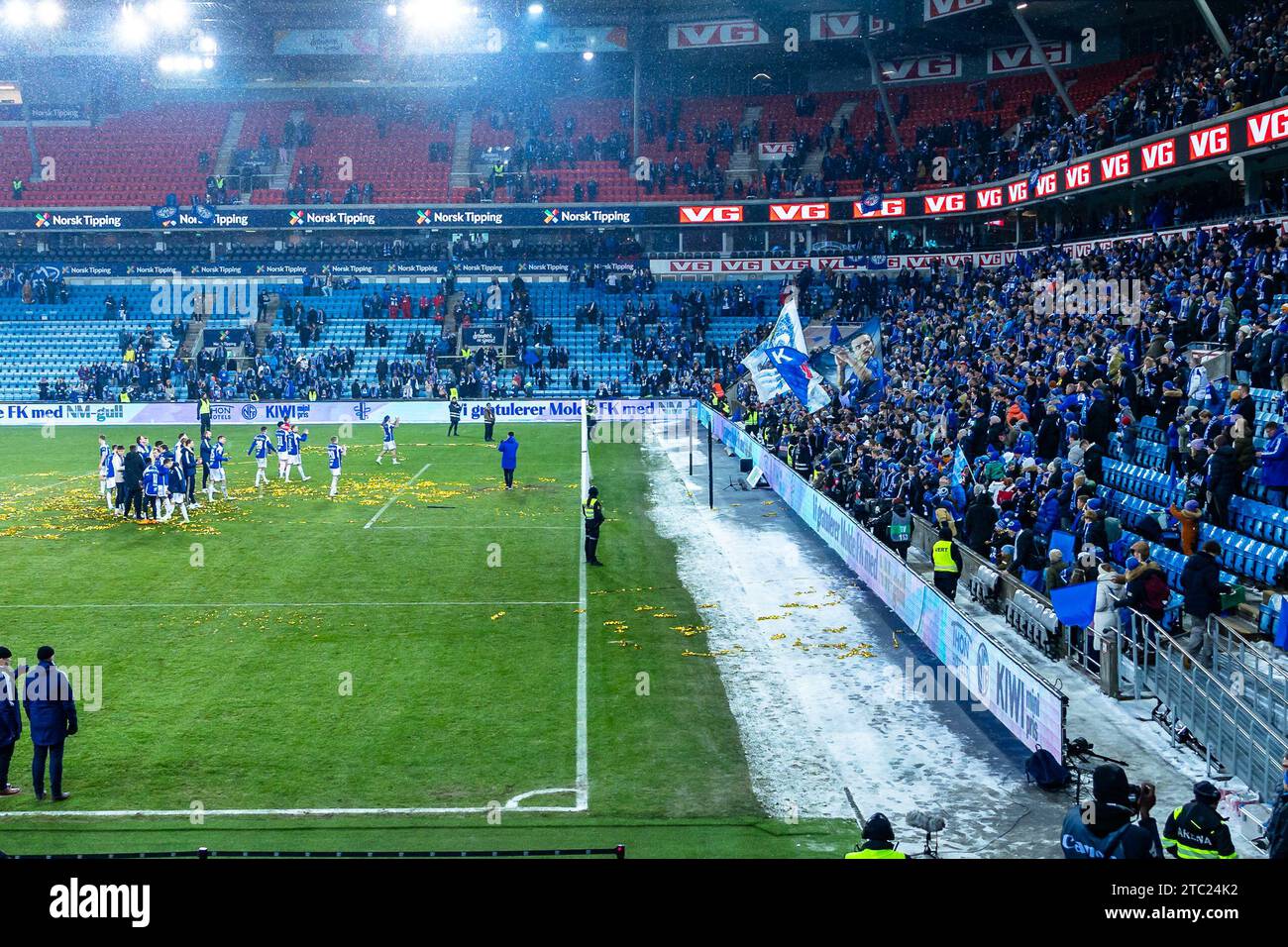 Oslo, Norway. 09th Dec, 2023. The players of Molde are praising the ...
