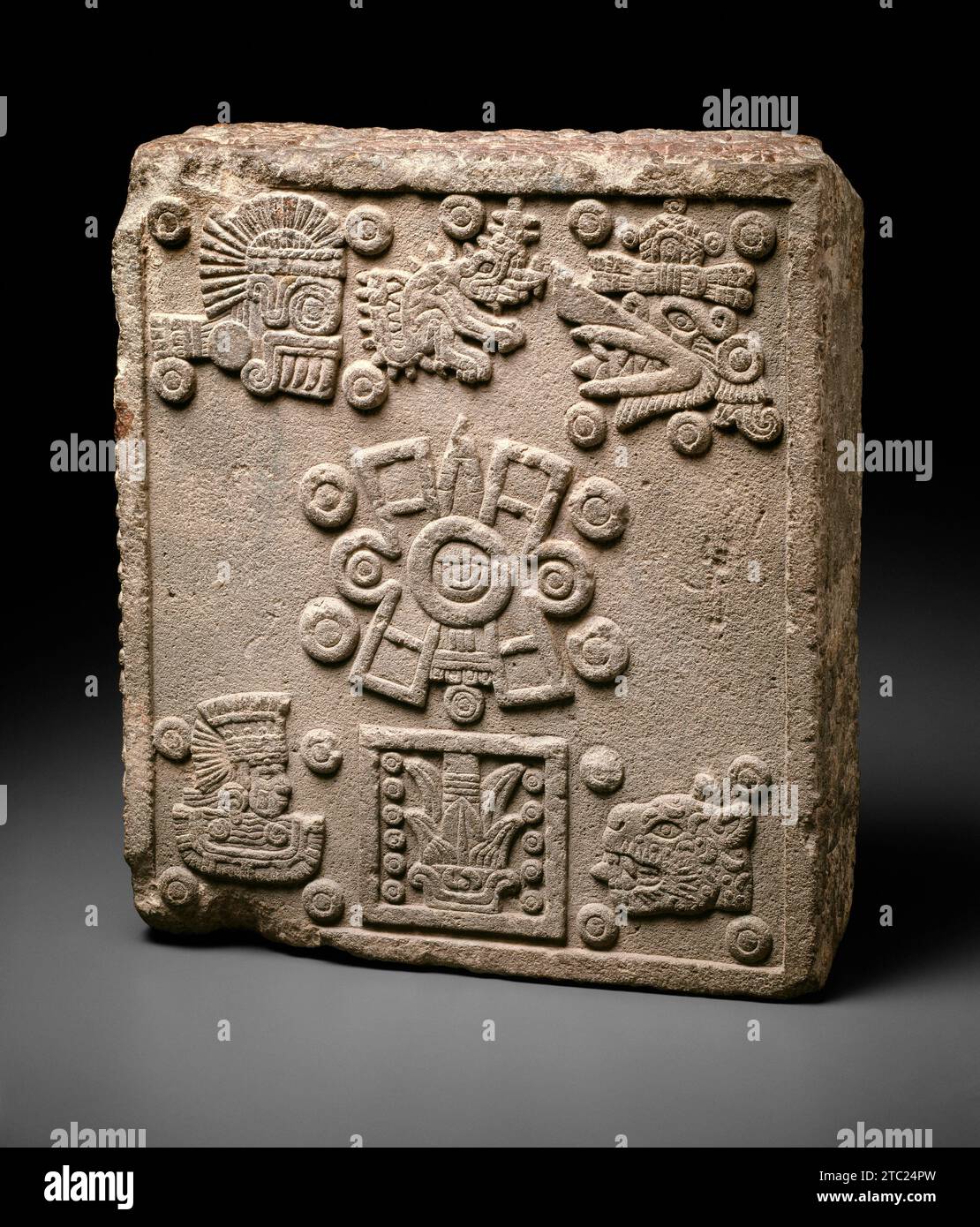 Coronation Stone of Motecuhzoma II (Stone of the Five Suns) Aztec ...
