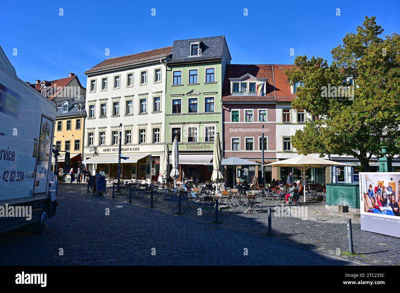 Old town of the Goethe and Schiller city of Weimar, Thuringia, Germany ...