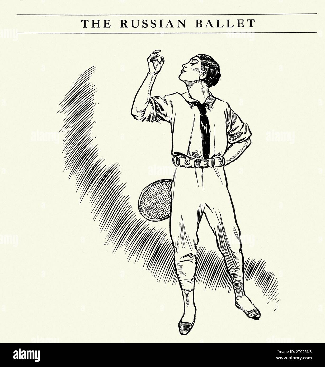 Ballet dancer as a tennis player, Scene from Jeux (Games) is a ballet ...