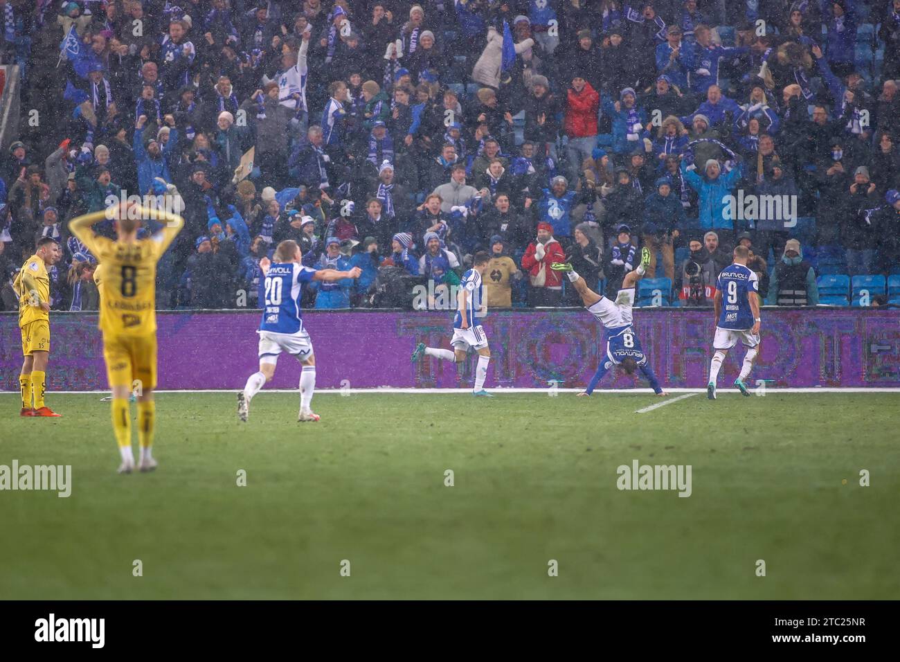 Oslo, Norway, 9th December 2023. Molde's Fredrik Gulbrandsen celebrates ...