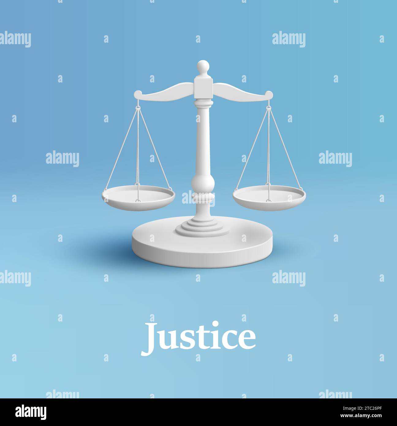 Justice white 3d render scales law equality render illustration ...
