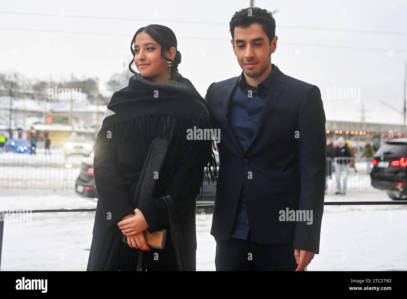 Oslo 20231210.Ali and Kiana Rahmani at the Save the Children peace ...