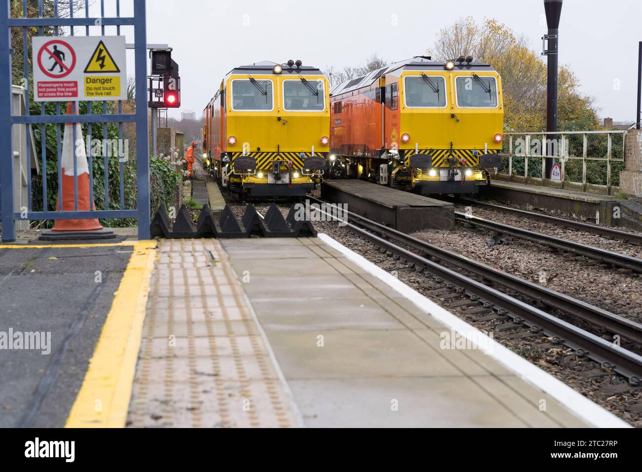 London UK, 10th December 2023. Network Rail is carrying out planned ...