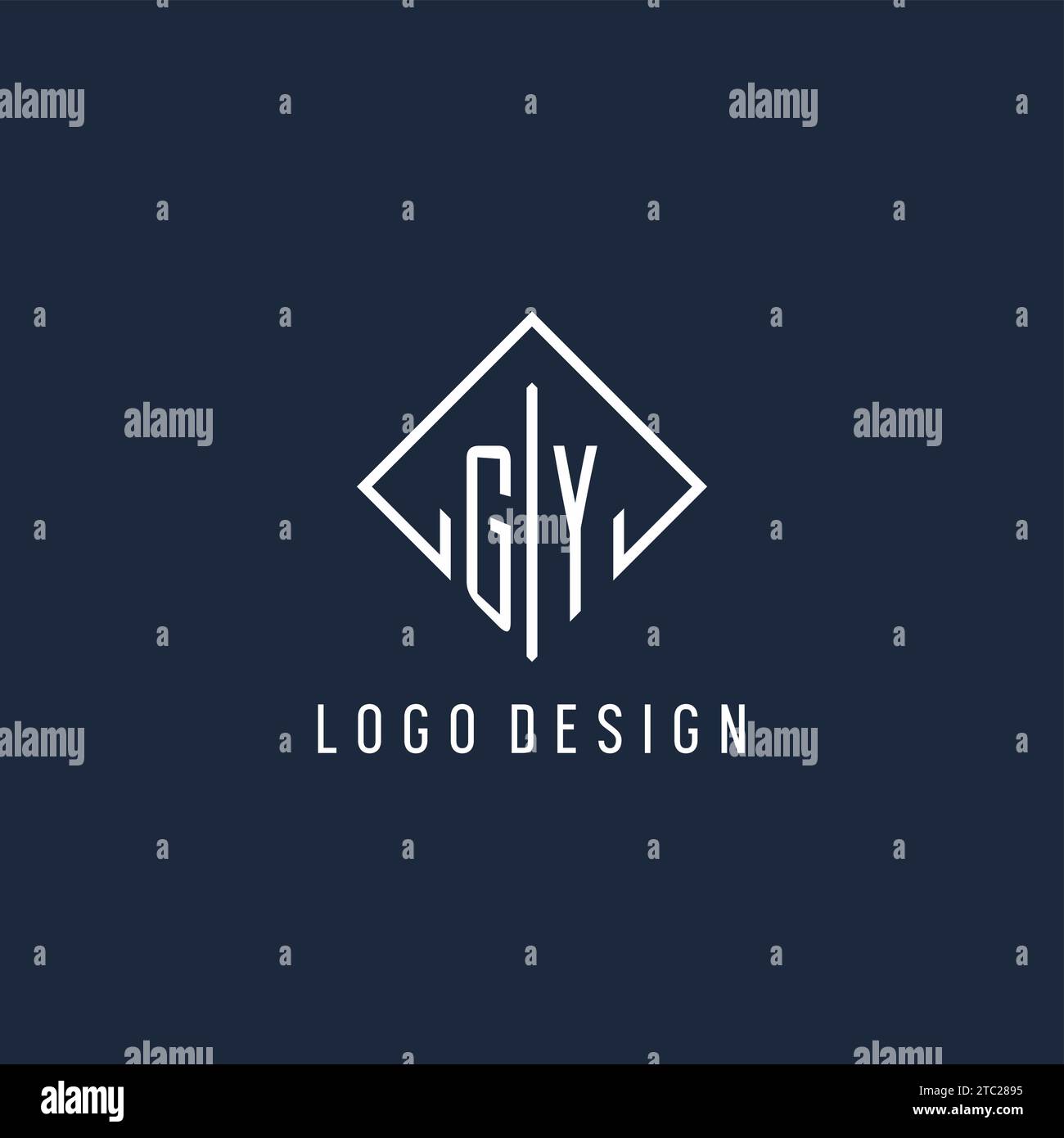 GY initial logo with luxury rectangle style design vector graphic Stock Vector Image & Art - Alamy