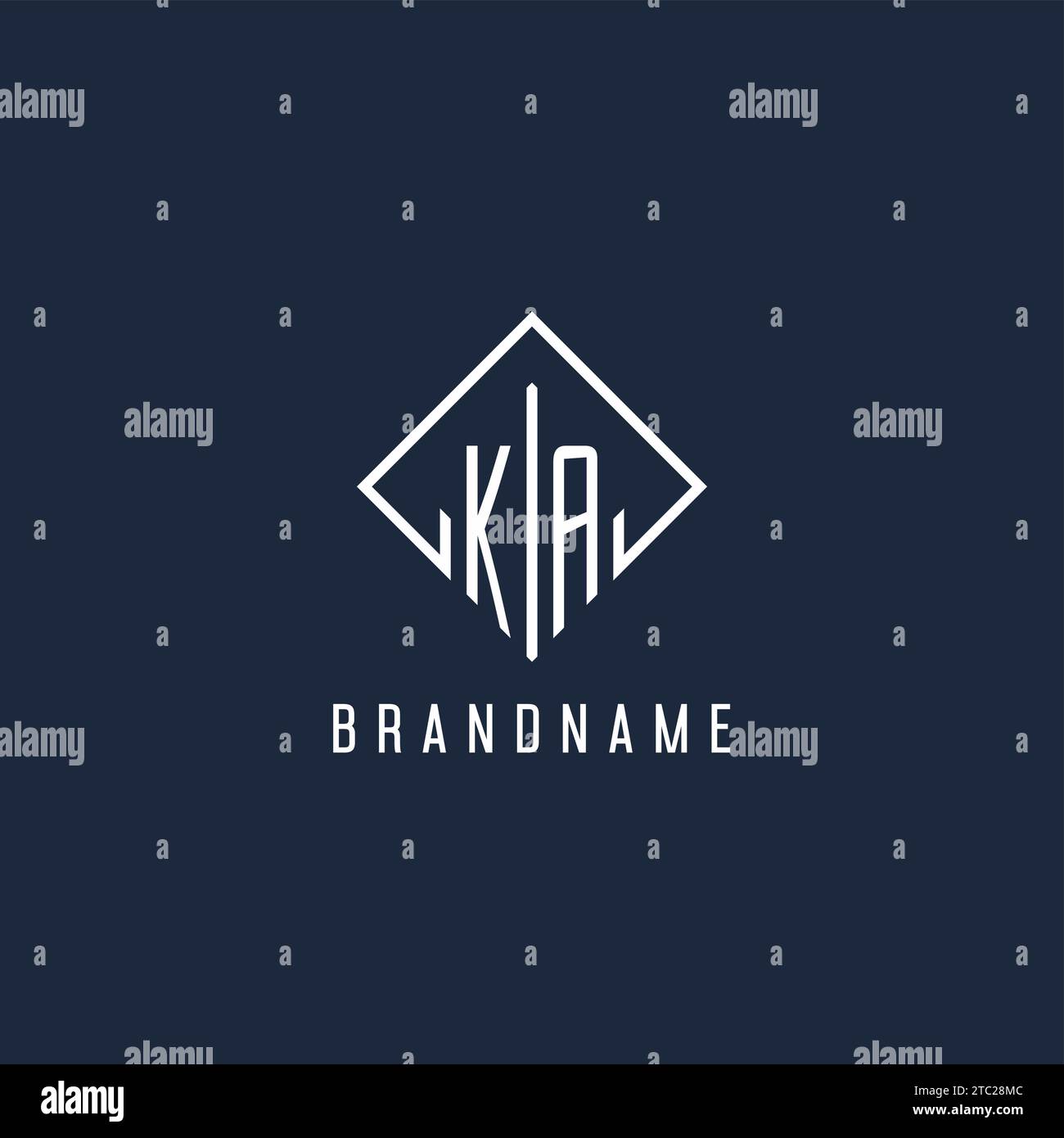 KA initial logo with luxury rectangle style design vector graphic Stock Vector Image & Art - Alamy