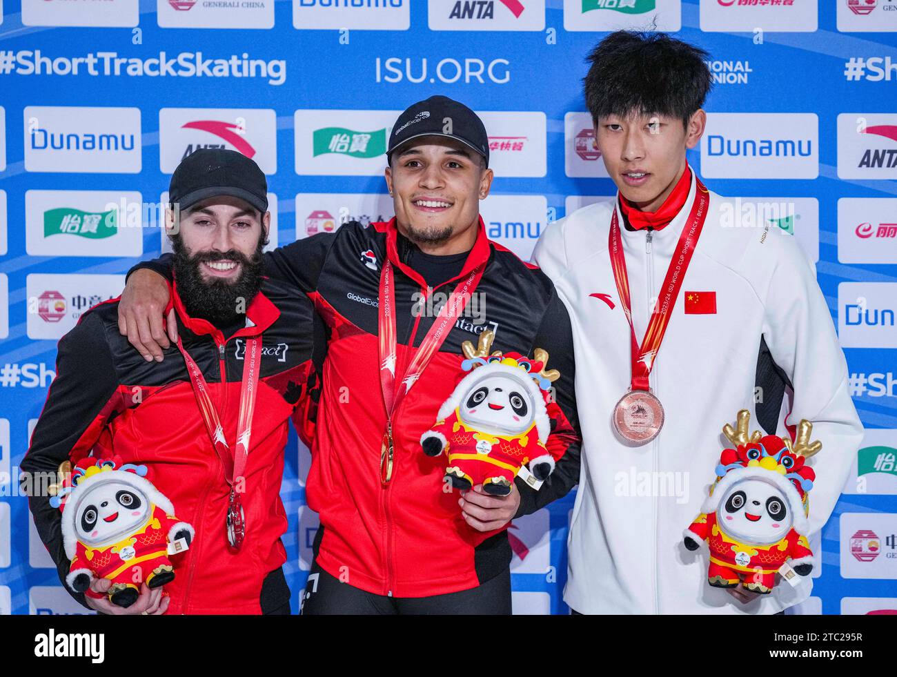 Beijing, China. 10th Dec, 2023. Gold medalist Jordan Pierre-Gilles (C ...