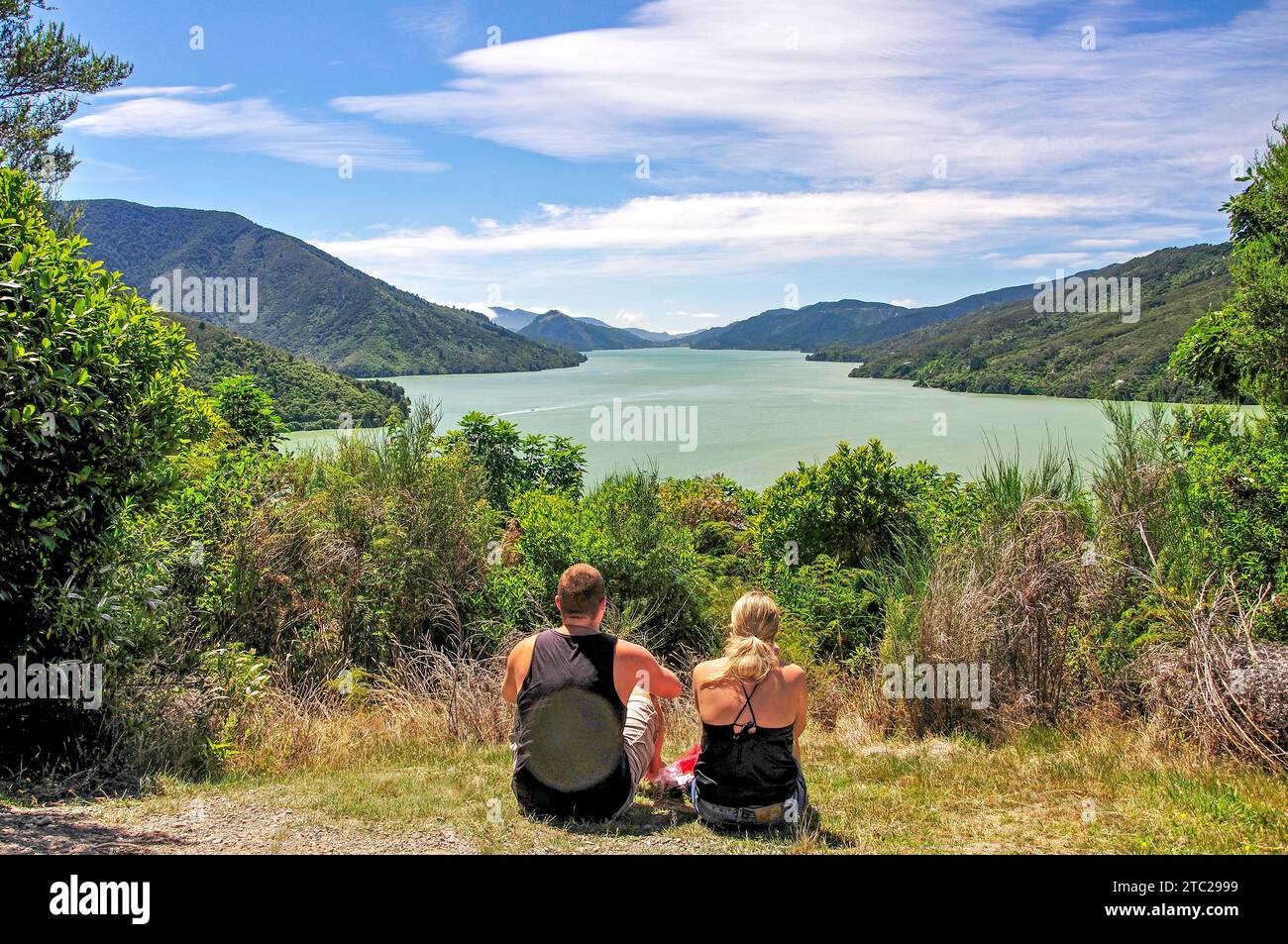 Mahau Sound view from Cullen Point Lookout, Queen Charlotte Drive ...