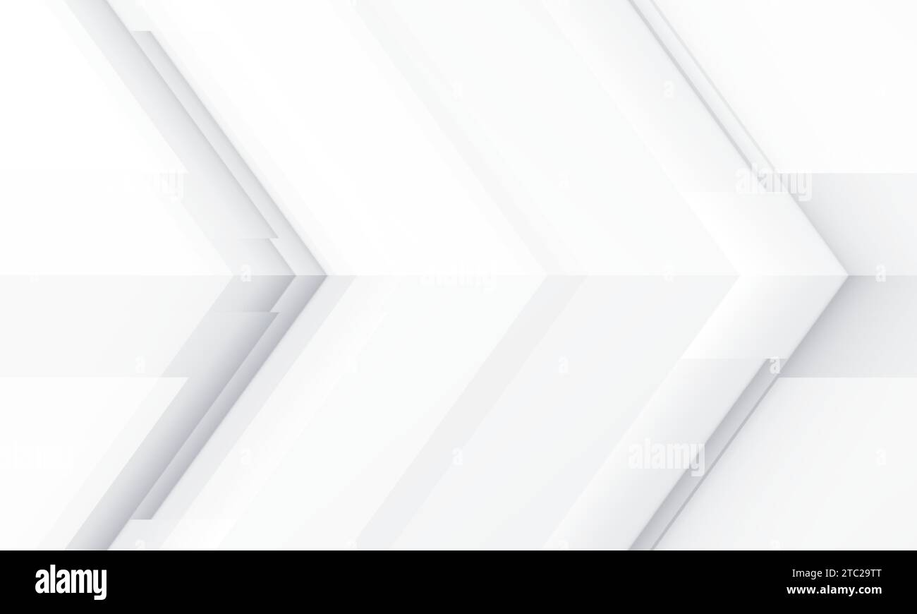 Abstract white and grey arrows futuristic technology background concept ...
