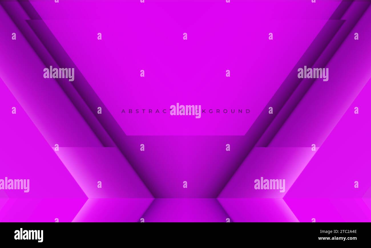 Abstract modern geometric purple background with 3D shapes. Vector ...
