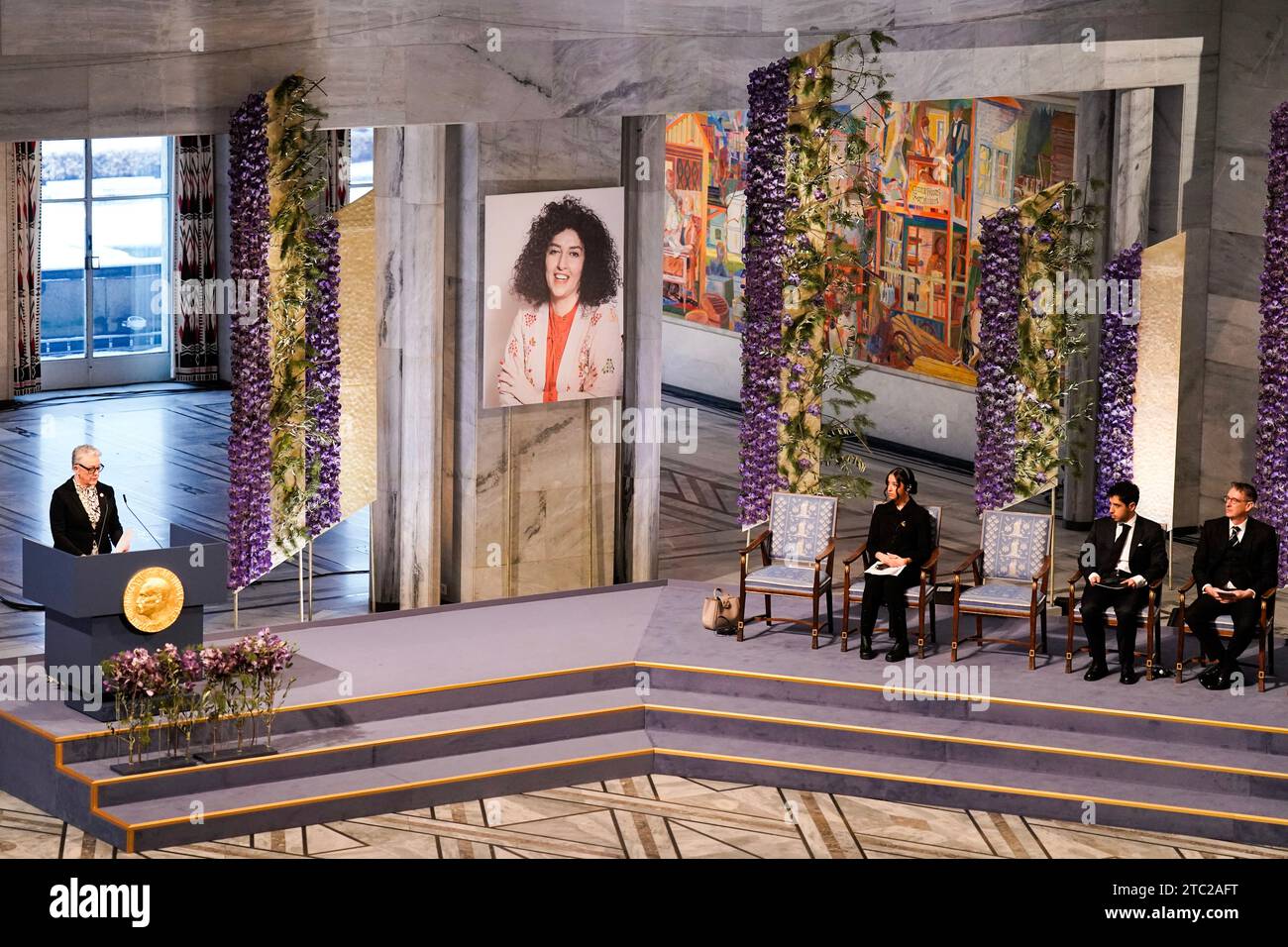 Oslo 20231210.The awarding of the Nobel Peace Prize for 2023 in Oslo ...