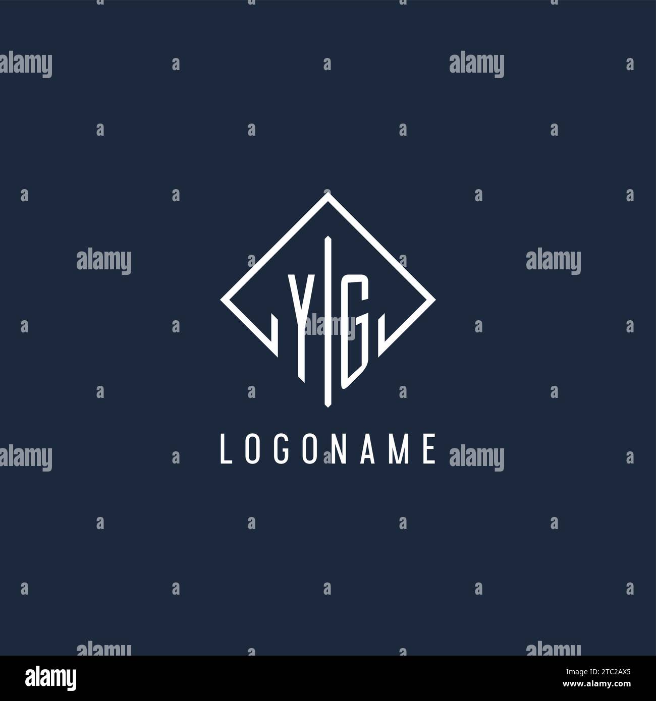 YG initial logo with luxury rectangle style design vector graphic Stock Vector Image & Art - Alamy