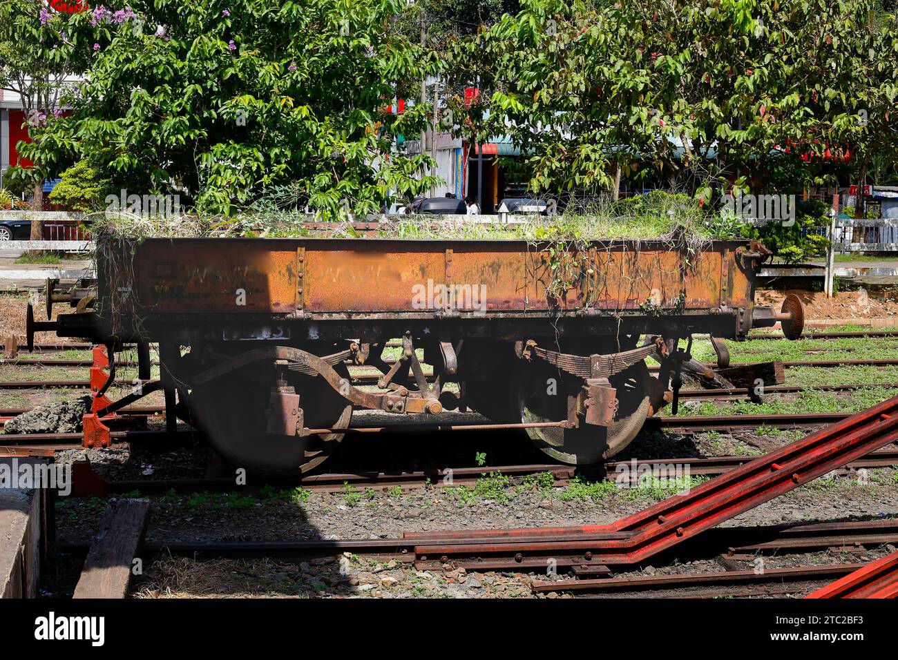 A train carriage used to transport old goods in Sri Lanka Stock Photo ...
