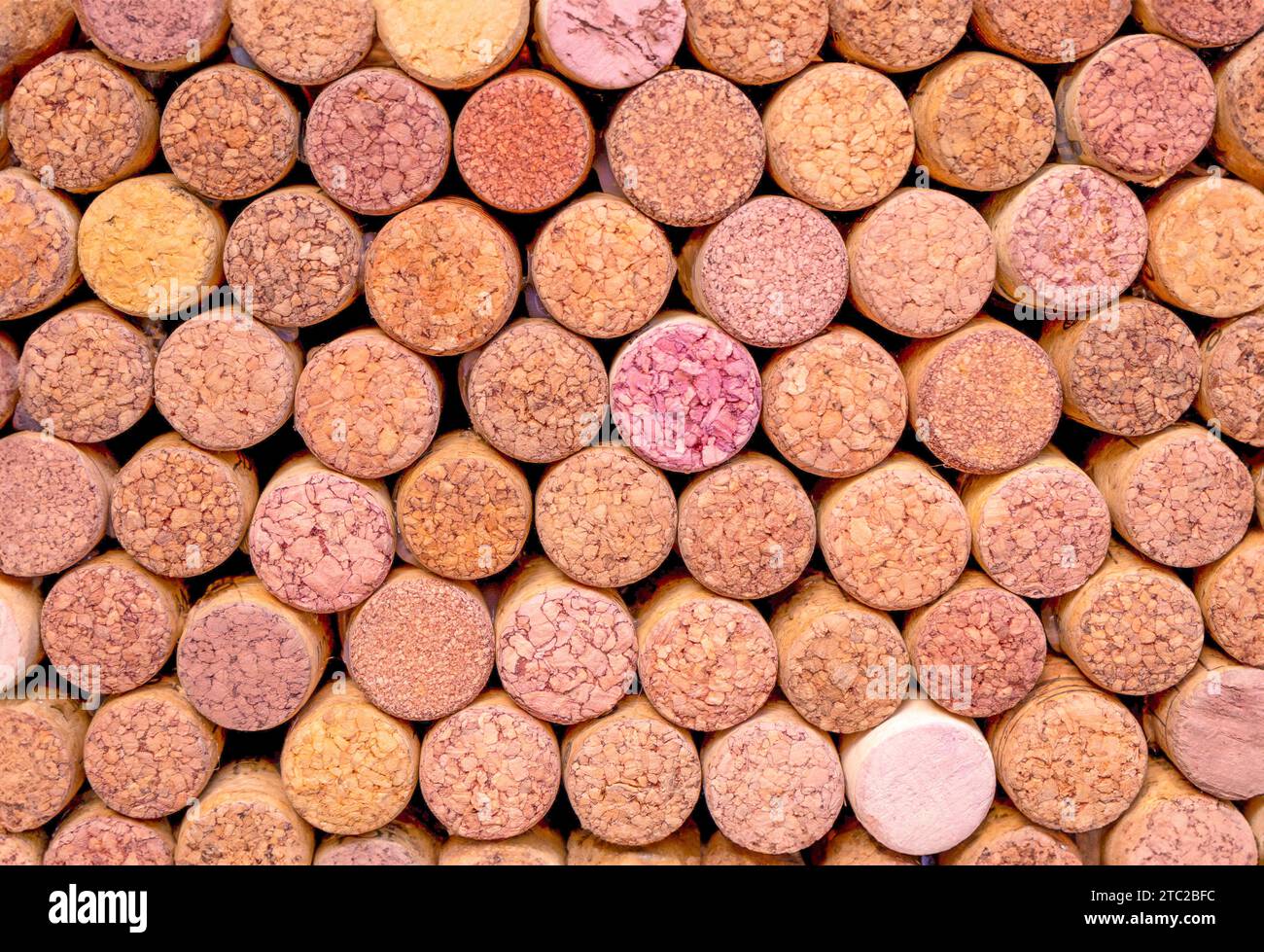 Wine corks background. Peach fuzz color Stock Photo - Alamy
