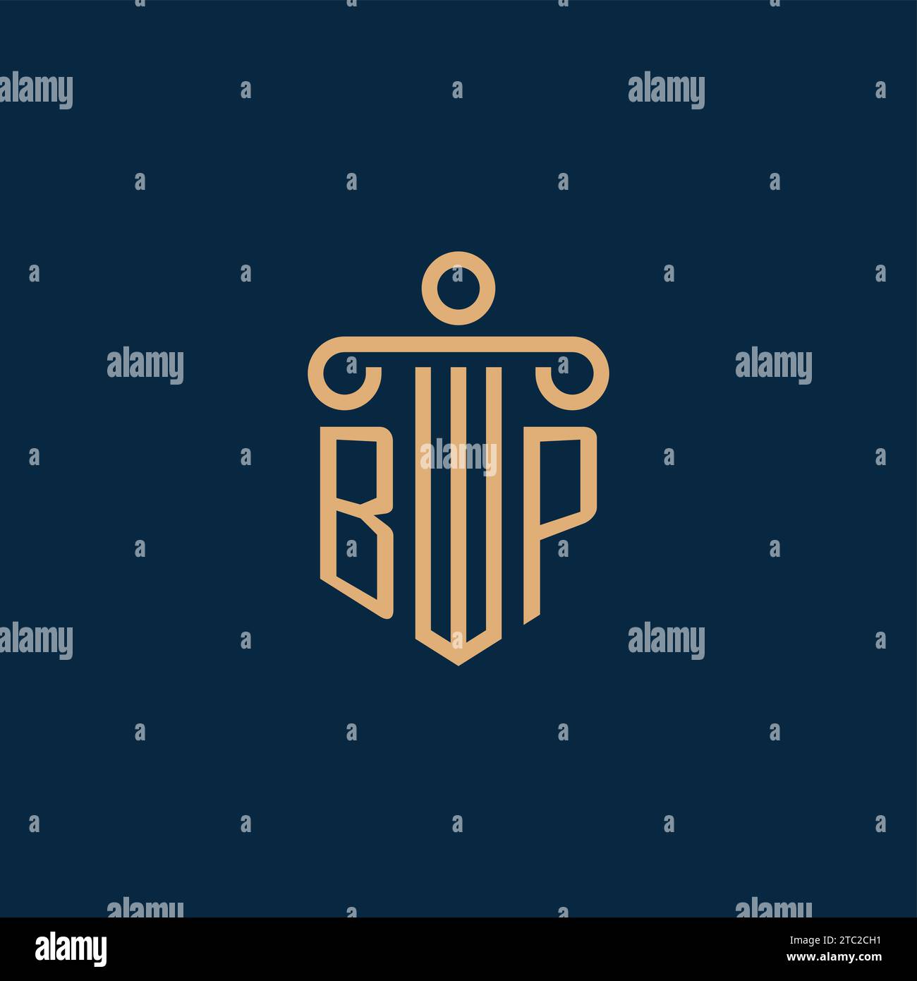 BP initial for law firm logo, lawyer logo with pillar icon Stock Vector ...