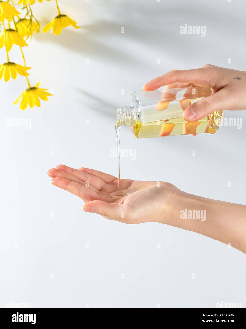 Image of beautiful women's hands trying on cosmetics, beautiful hands ...