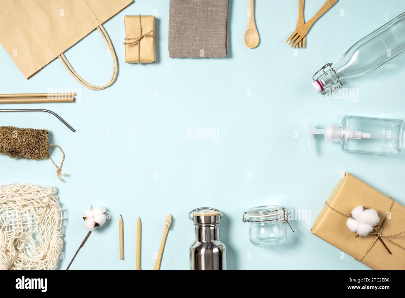 (Plastic-free product). Poster design with copy space on the theme of ...