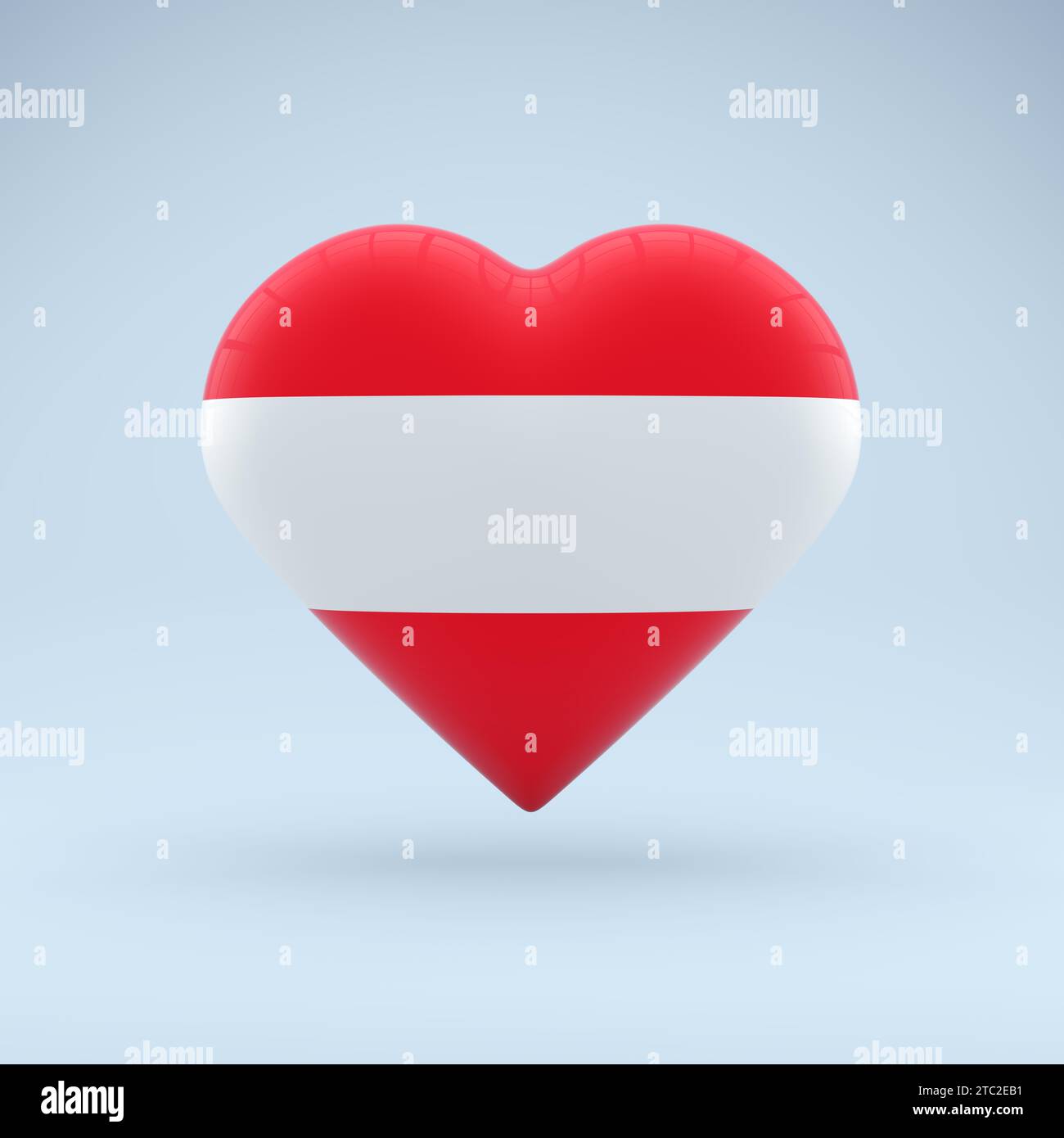 State symbol of Austria on glossy badge. Icon in the shape of a heart ...