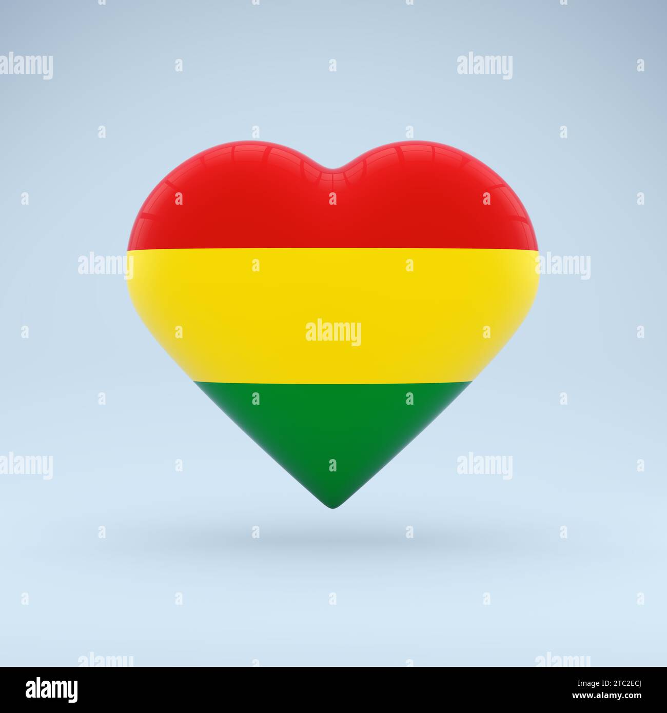 State symbol of Bolivia on glossy badge. Icon in the shape of a heart ...