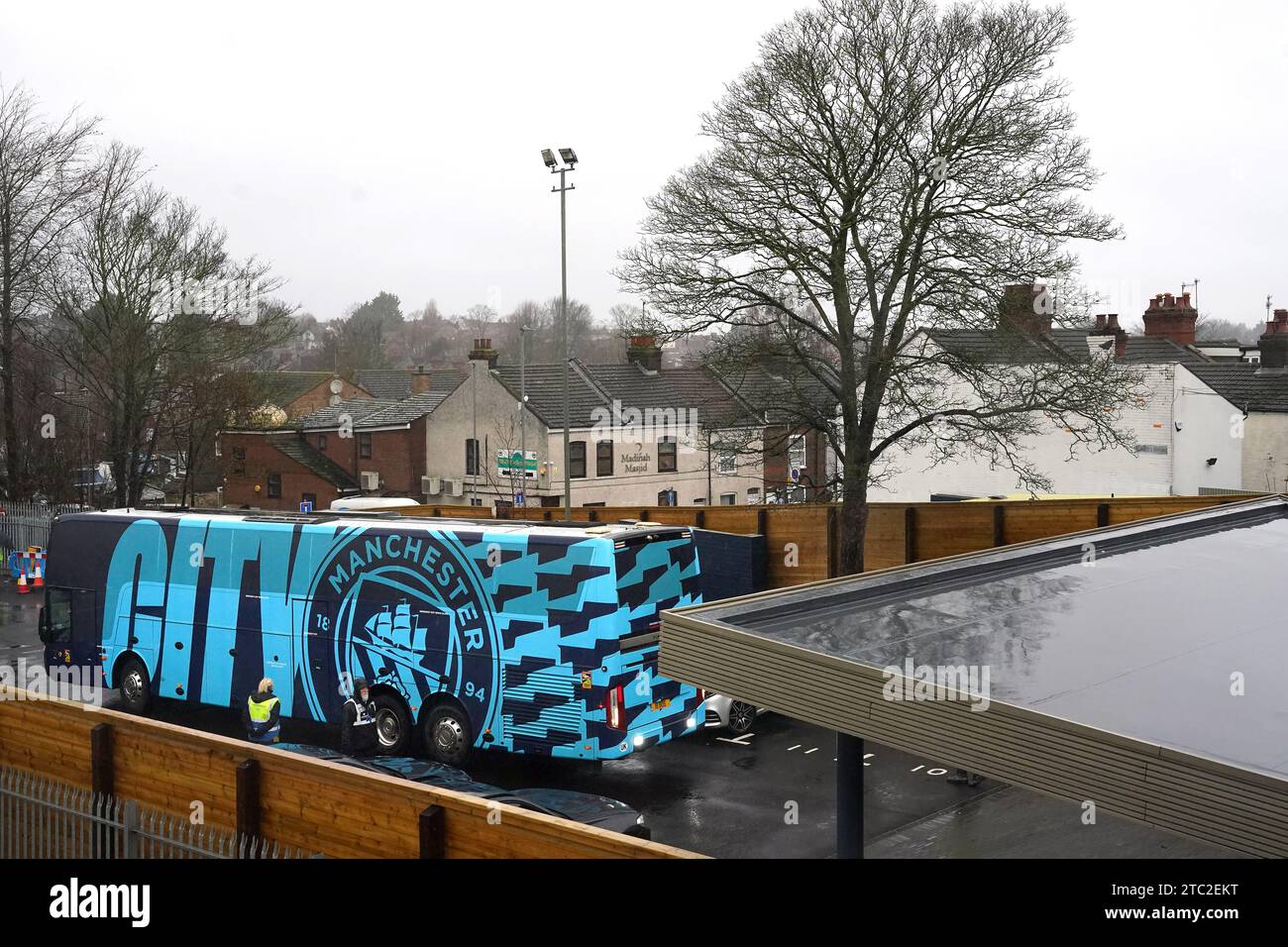 Manchester city team bus hi-res stock photography and images - Alamy