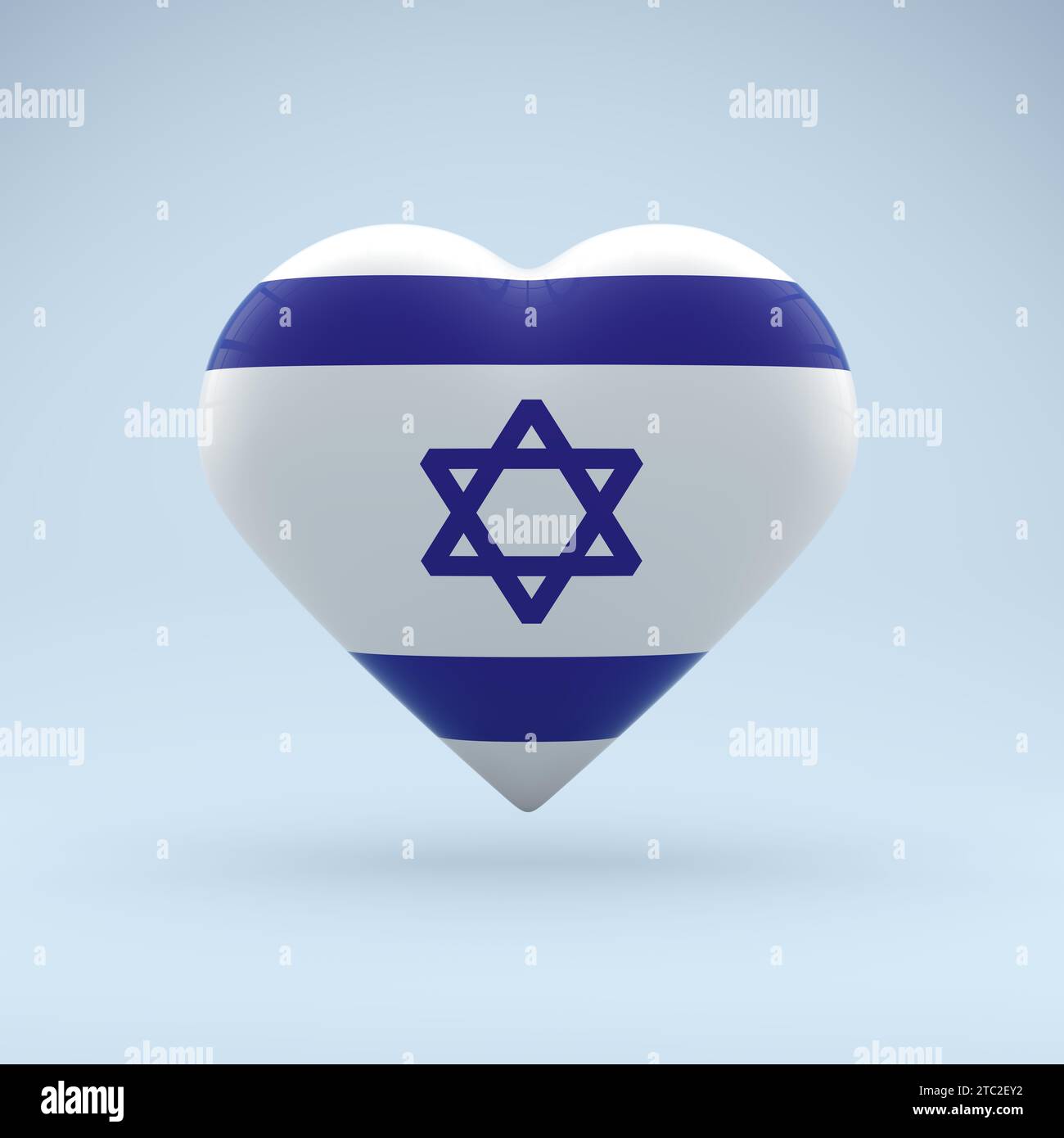 State symbol of Israel on glossy badge. Icon in the shape of a heart ...