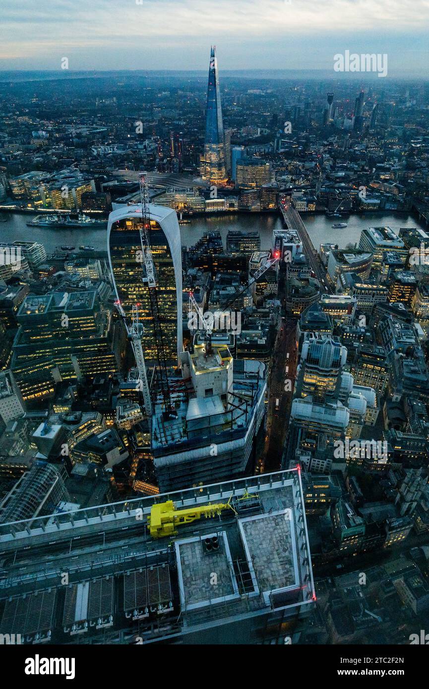 The Shard, 120 Fenchurch Street (the Walkie Talkie) and the river ...
